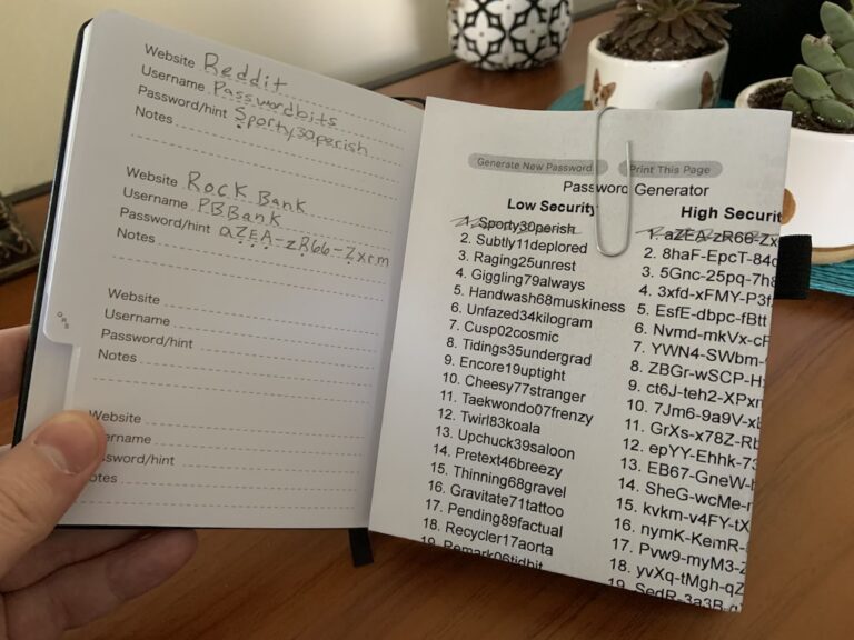Its Okay To Write Down Your Passwords Password Bits
